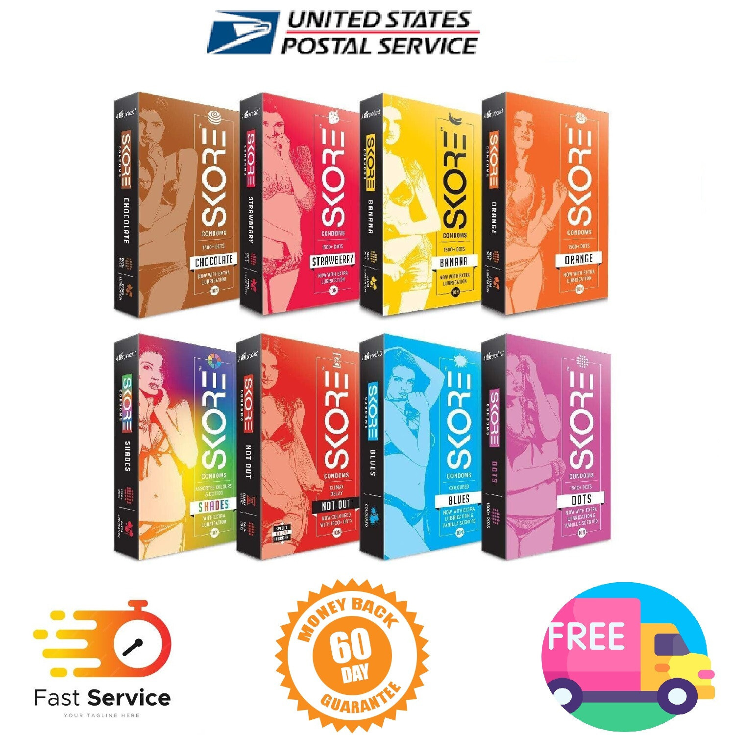 Skore New Adventure Pack Condoms - 10 Pieces, Pack of 8 | eBay