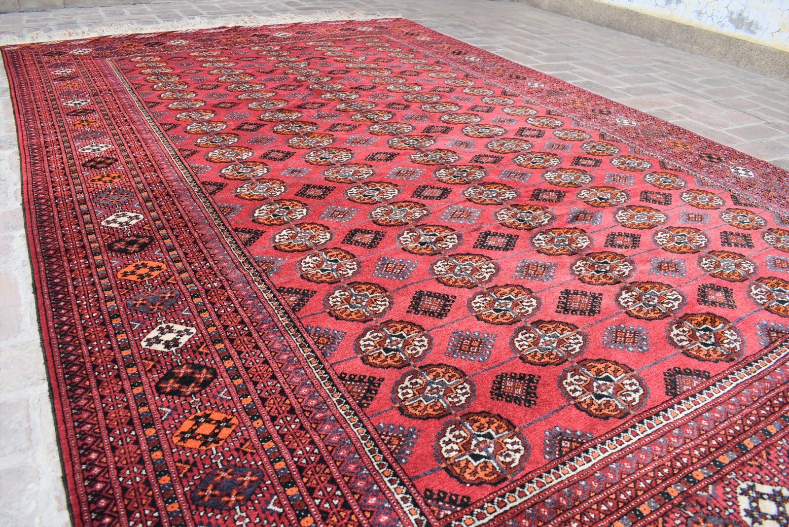 7x12 Handmade Vintage Bukhara Oriental Area Rug Antique Persian Tribal ...