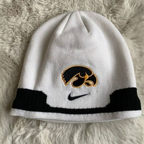 Nike Iowa Hawkeyes White Beanie Fleece Lined Winter hat | eBay