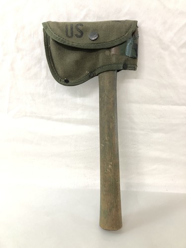 Vintage US Military Hatchet Axe with Canvas Cover Trenching Digging ...