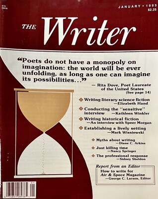 THE WRITER magazine January 1995 Speer Morgan Sydney Sheldon Science ...