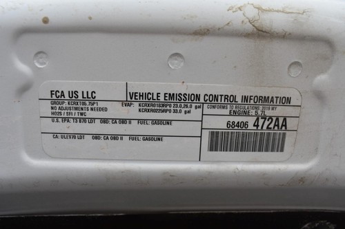 2019 RAM 5.7 HEMI E-TORQUE ENGINE & 4X4 8HP75 TRANSMISSION LIFTOUT SWAP ...