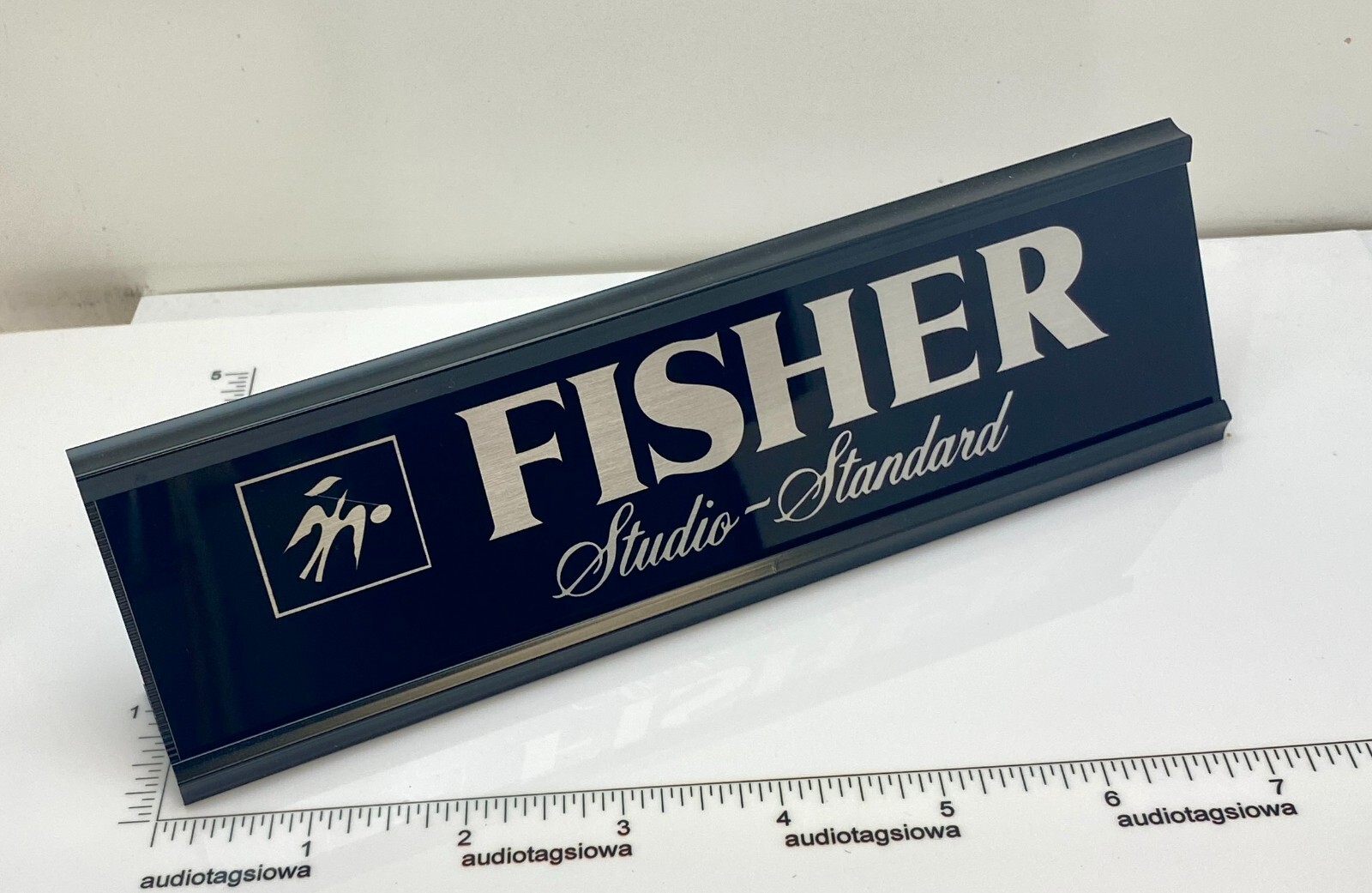 Fisher Studio Standard Desk Sign - Custom Silver Aluminum | eBay
