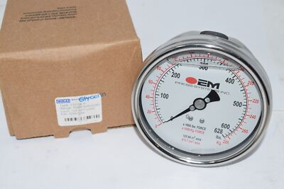 NEW OEM Press Systems 0-628 lbs. Pressure Gauge 4'' Wika 1/4'' NPT | eBay
