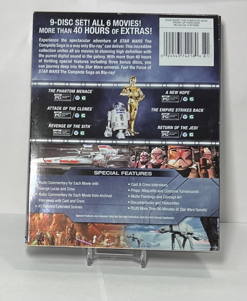 Star Wars: The Complete Saga (Blu-ray Disc, 2011) 24543742180| eBay