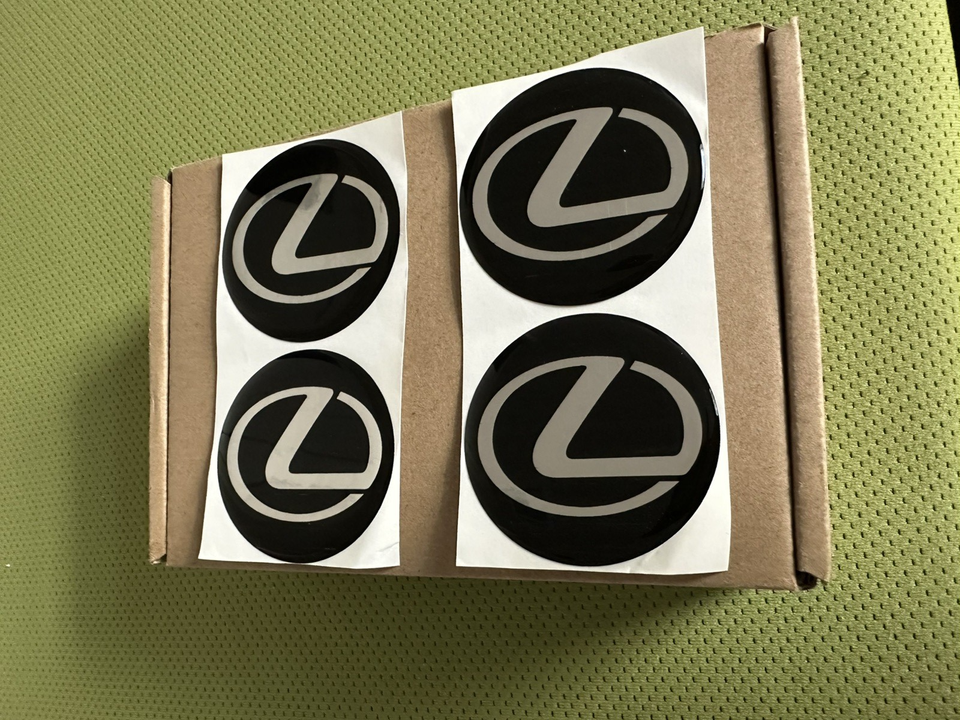 4pcs Black 2 1/4" /65mm Wheel Center Hub Decal Sticker For Lexus ...