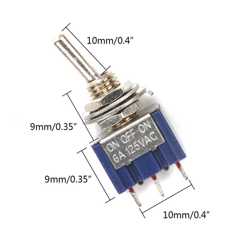 Brand New Toggle Switch 10PCS 12V/ 110V/ 220V 3-Position 6mm SPDT ON ...