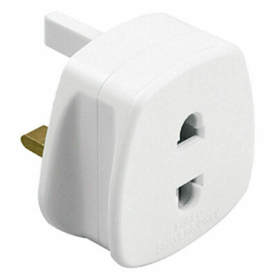 3 x SHAVER plug adapter UK to 2 pin socket 13A Fuse (Toothbrush also ...