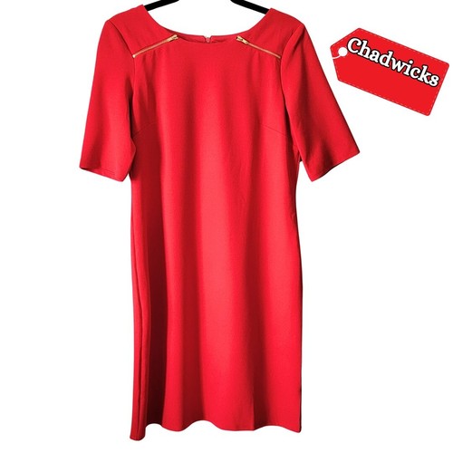[NWOT] CHADWICKS Figure-Flattering Form-Fitting (Red) Midi Dress-8-10 ...