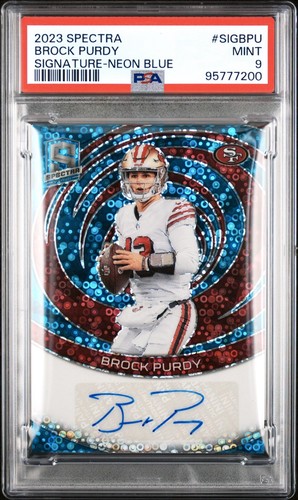 2023 Panini Spectra BROCK PURDY #8/50 Neon Blue Prizm Signatures Auto ...