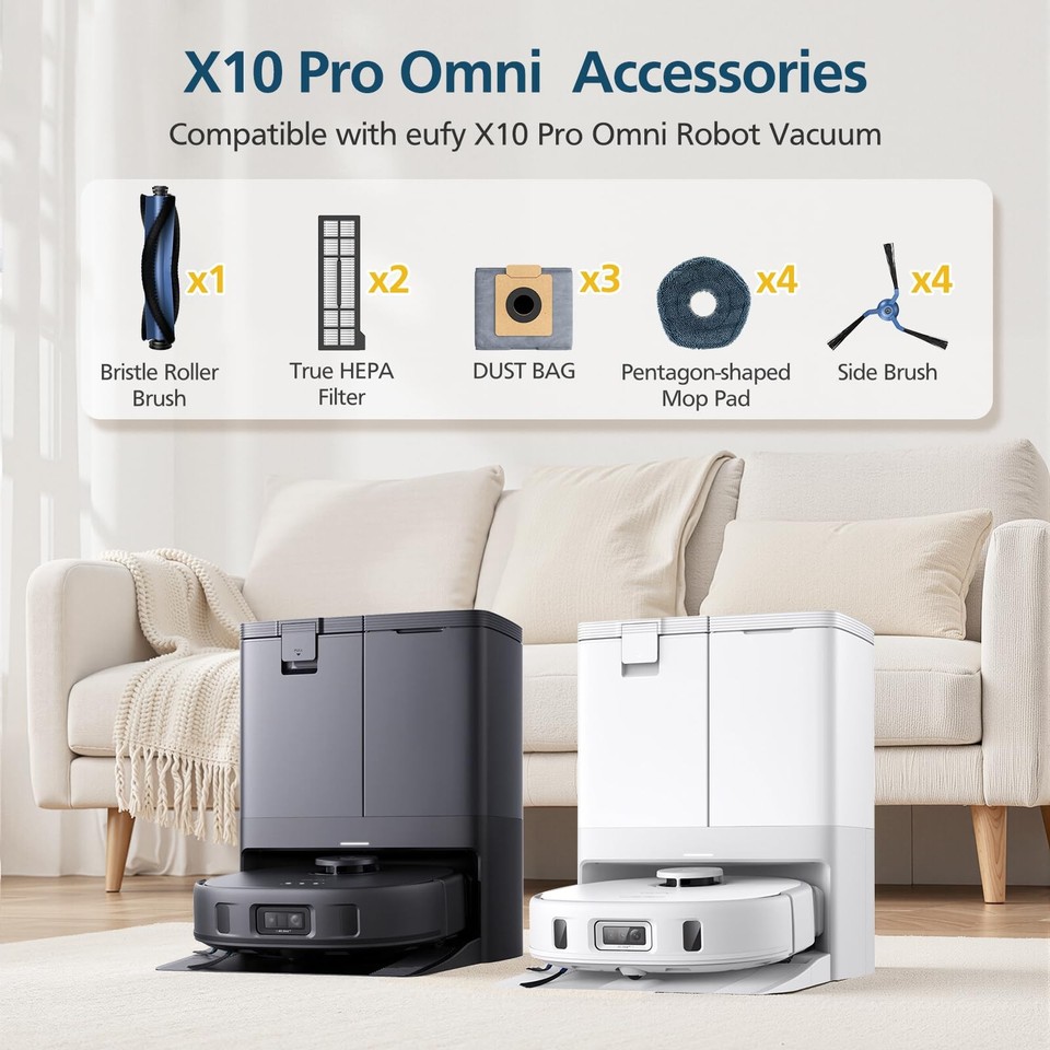 X10 Pro Omni Accessories for Eufy X10 Pro Omni Robot Vacuum Accessories ...