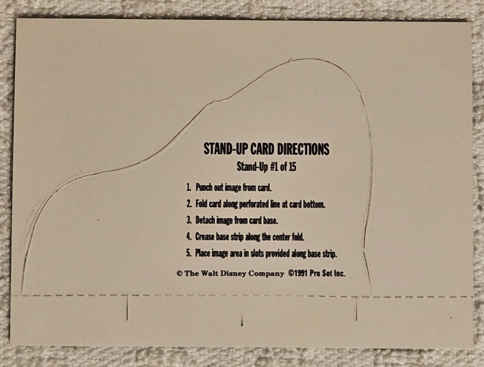 Disney The Little Mermaid 1991 Pro Set Trading Card Punch Out Stand Up ...