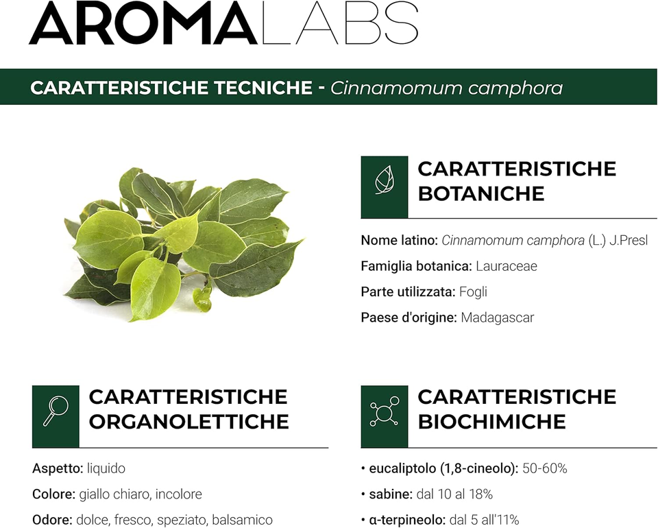 Ravintsara BIO (Cinnamomum Camphora CT Cineolo) - 30 Ml - Olio ...