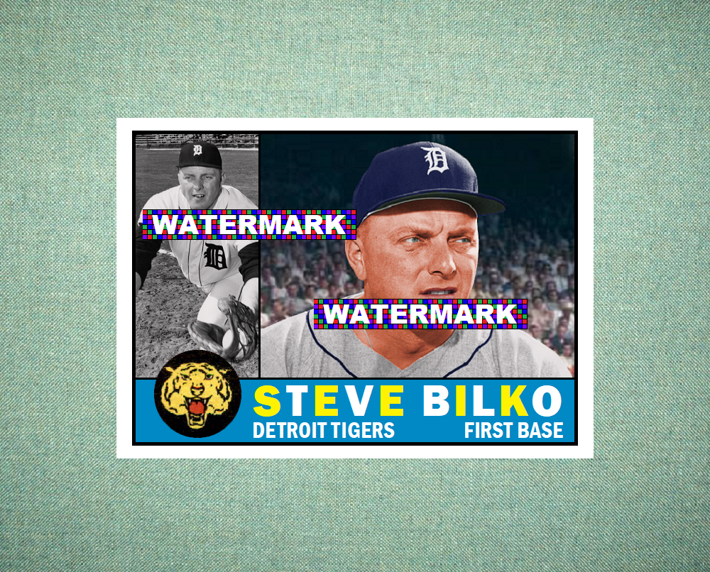 Steve Bilko Detroit Tigers 1960 Style Custom Baseball Art Card | eBay