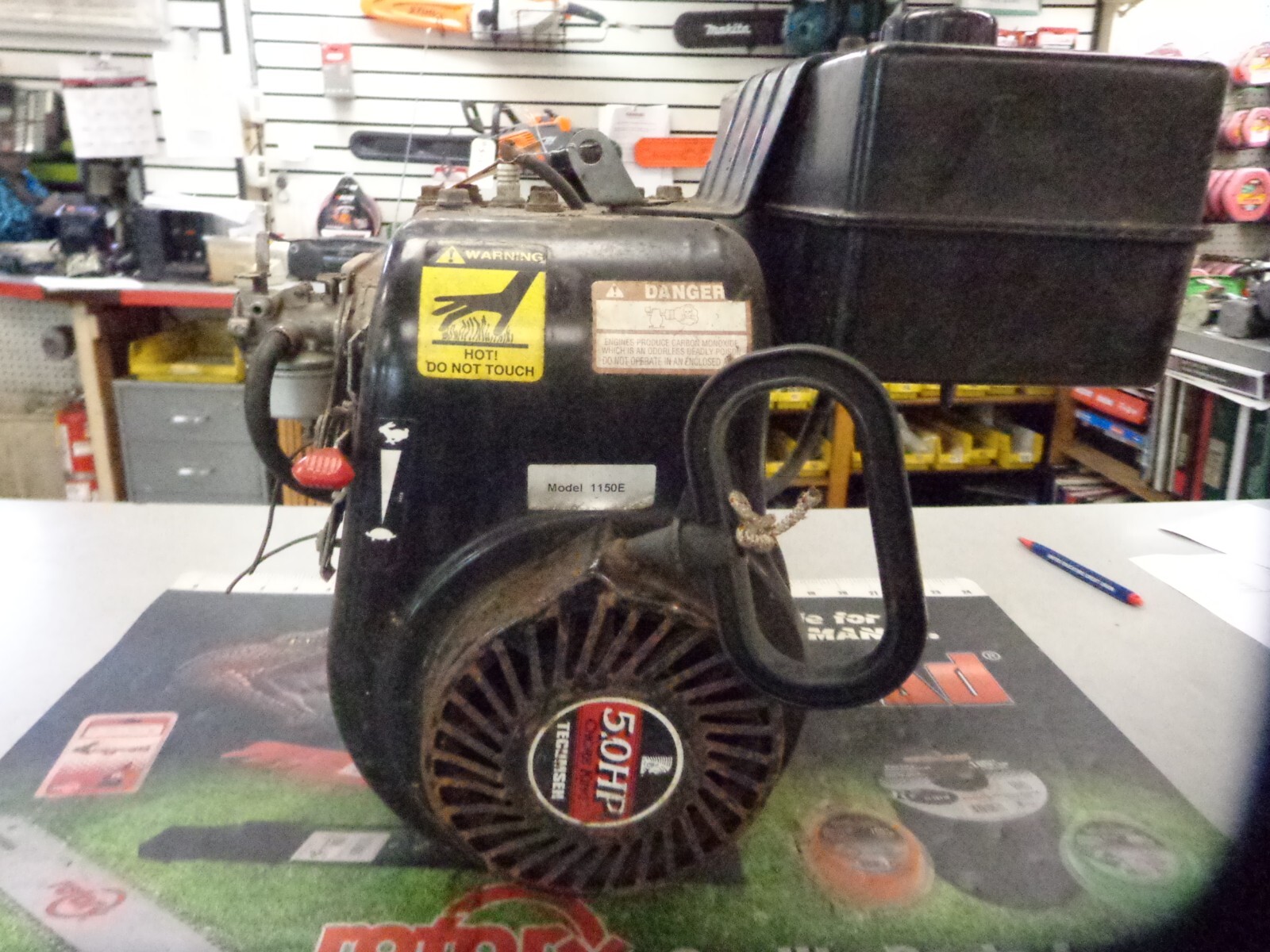 TECUMSEH H50-65609X 5HP HORIZONTAL SHAFT ENGINE USED | eBay