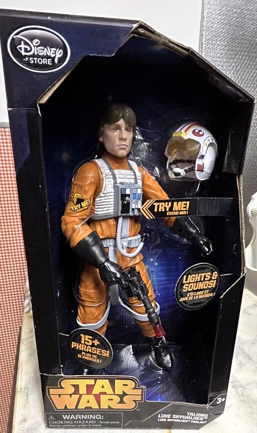 DISNEY STORE STAR WARS TALKING LUKE SKYWALKER WITH LIGHT UP BLASTER | eBay