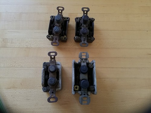 Vintage Antique Push Button Light Snap Switch Porcelain Bakelite LOT 4 ...