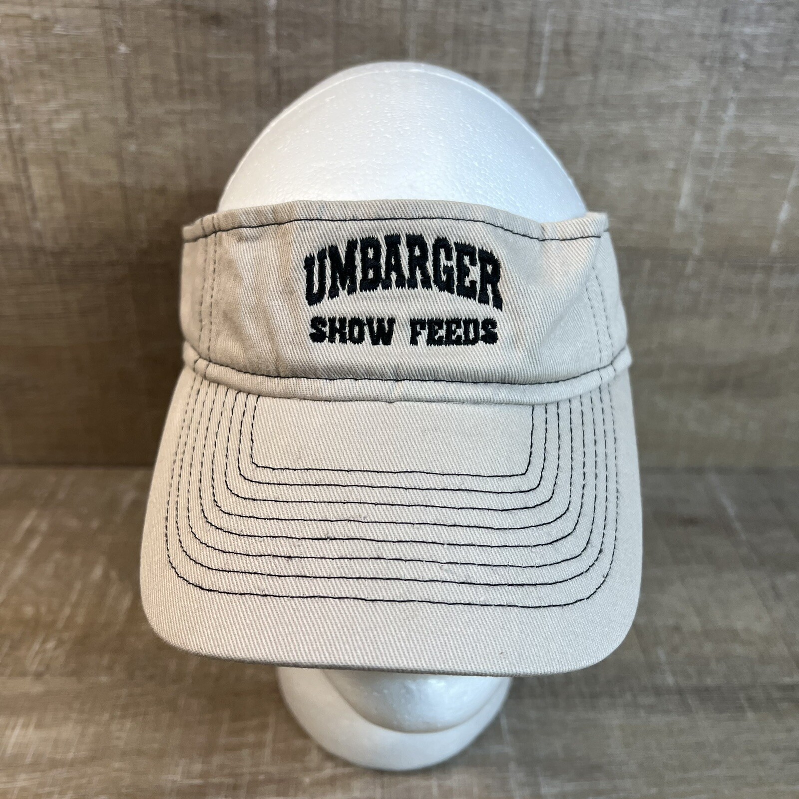 Umbarger Show Feeds Feed Logo Adjustable Sun Visor Hat Cap Dad Farm Ag ...