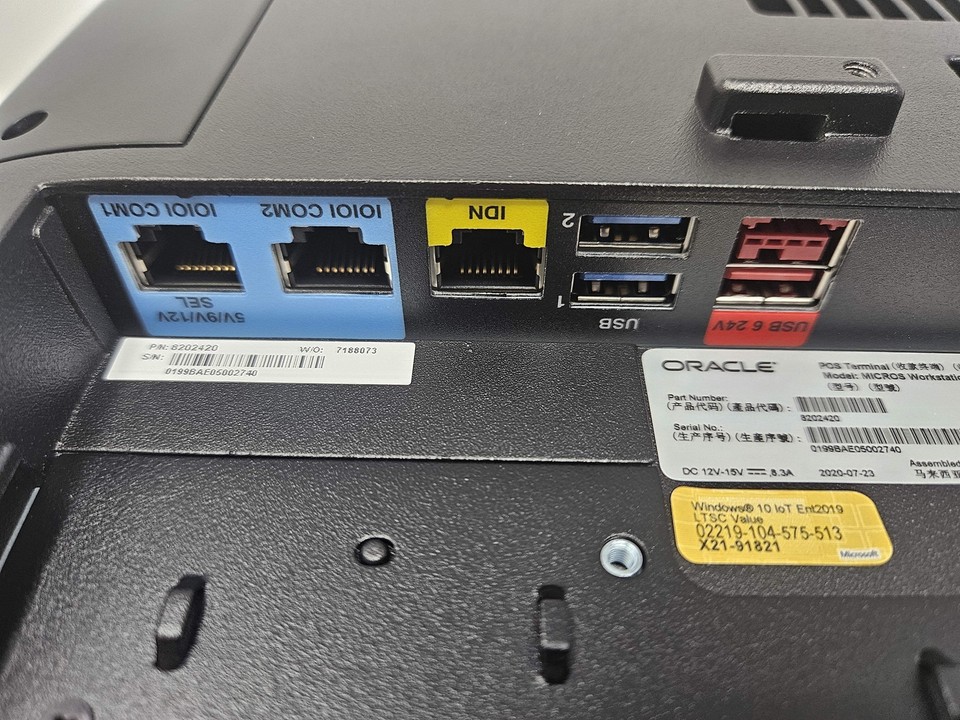 Oracle Micros WorkStation 6 (655x) 7601136 W/Stand i5 8GB RAM 256HDD ...