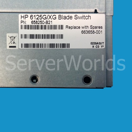 HP 658250-B21 6125G/XG Ethernet Blade Switch 663658-001 | eBay