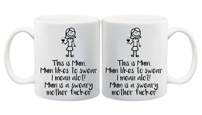 This Is Mum Likes To Swear Funny Rude Offensive Sweary Novelty Tea ...