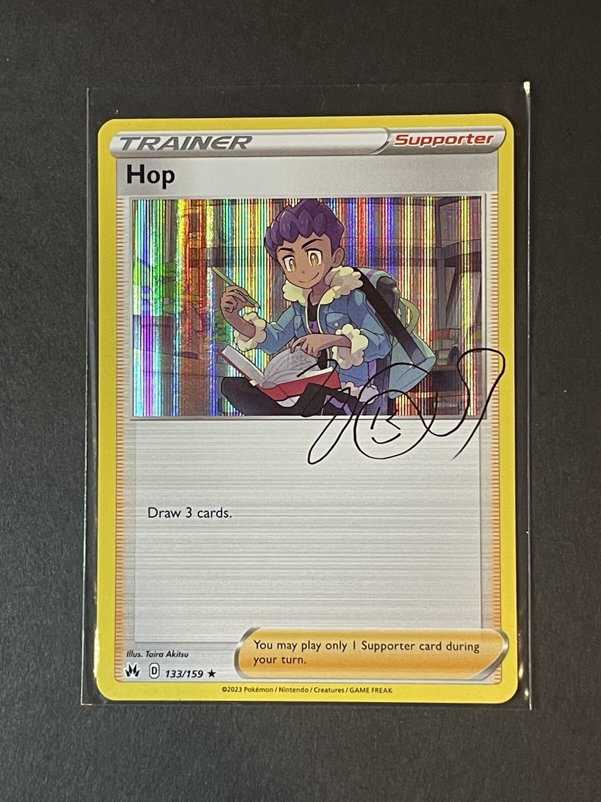 Pokemon Hop 133/159 Crown Zenith Ultra Rare Holo Trainer Autograph NM+ ...