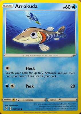 Pack Fresh Arrokuda 041/185 Vivid Voltage x4 Playset Toys & Hobbies ...