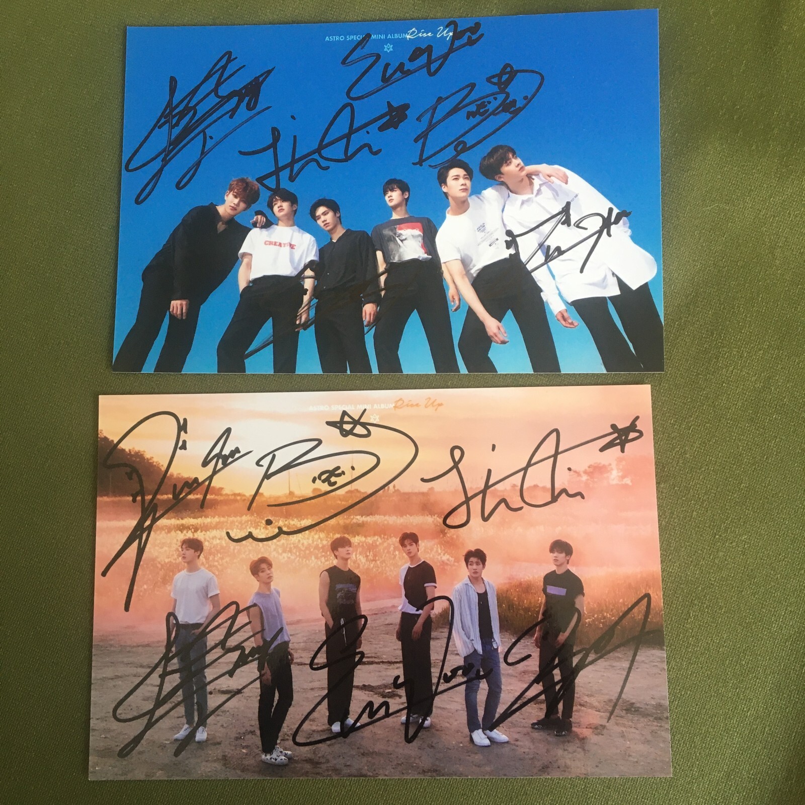 ASTRO RISE UP Autographed Photo GROUP 4*6 Autographs Signed K-POP 2018A ...