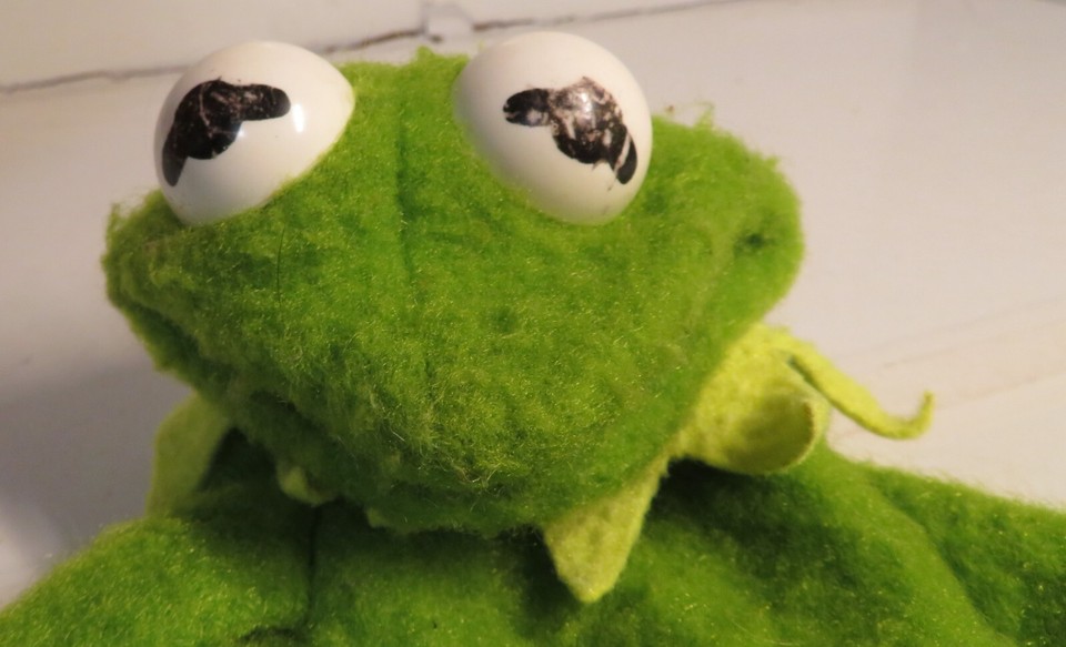Vintage 1978 Muppets Kermit The Frog Hand Puppet #860 Fisher Price Jim ...