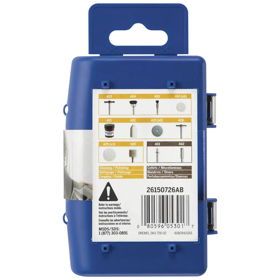 Dremel 20-Piece CLEANING / POLISHING KIT for POWER ROTARY TOOLS Collets ...