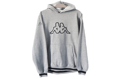 Vintage KAPPA Hoodie big logo sport jumper Size L gray hooded jumper | eBay