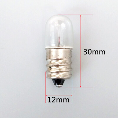 Small Mini E12 Screw Indicator Light Bulb 12x30mm 18V0.11A / 30V0.11A ...