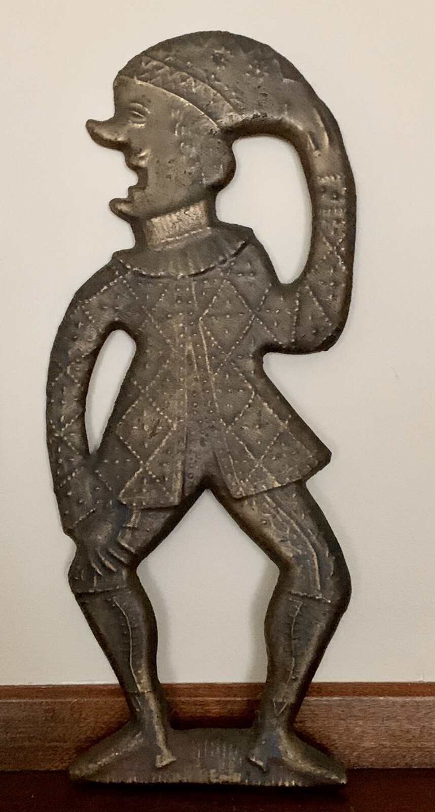 Vintage Jester Brass Hanging Wall Decor Plaque Primitive Style 13 3/4 ...