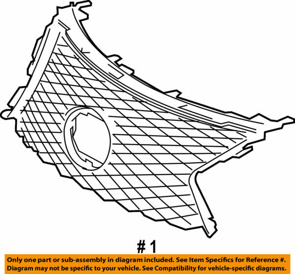 53112-24100 Toyota Grille, radiator, inside 5311224100, New Genuine OEM ...