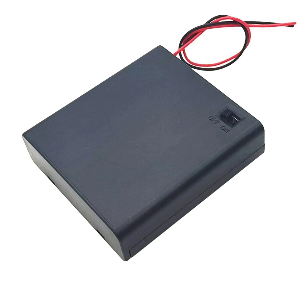 AA Battery Holder Box Storage Case open/closed switch 1x 2x 3x 4 Cells ...