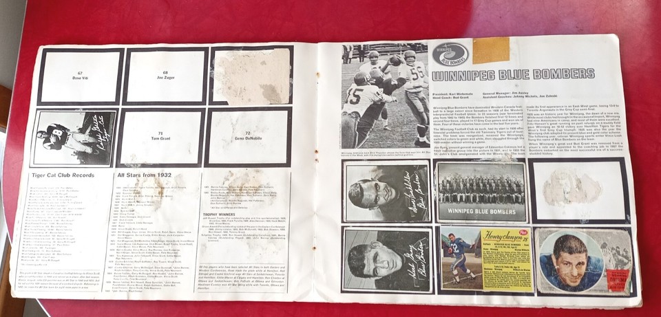 1963 Post CFL Album with 88 Cards Spanning 1960-63 Both Post & Topps ...