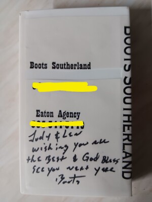 Boots Southerland (Horror And Western Actor) Autograph VHS W Phone ...