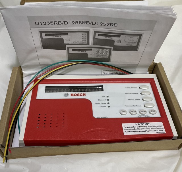 Bosch D1256RB Full Function VFD Fire Keypad Annunciator Display for ...