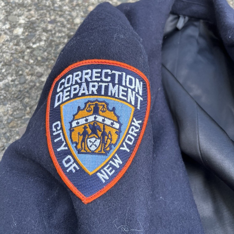 Vintage New York Police Peacoat Jacket NYPD Wool Reefer Choker Plaid ...