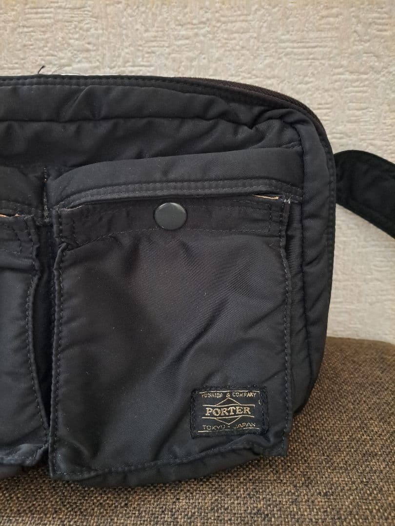 PORTER Yoshida Tanker 2Layer Shoulder CrossbodyBag Black Made in Japan ...