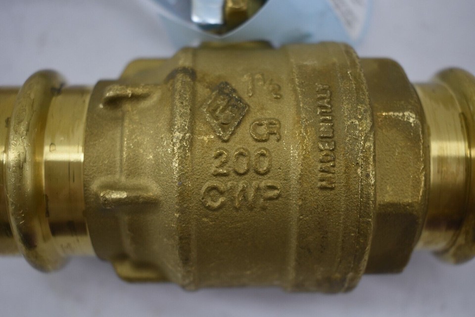 FNW CW511L Brass Water Pressure ProPress Full Port 1-1/2" Ball Valve ...