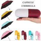 Folding Capsule Small Umbrella Pill Package Portable Travel Sunny Rainy ...