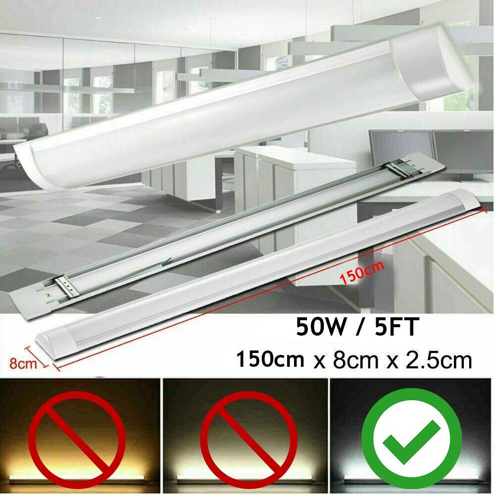 2ft 3ft 4ft 5ft 6ft HIGH POWER SLIMLINE LED BATTEN Florescent Tube ...