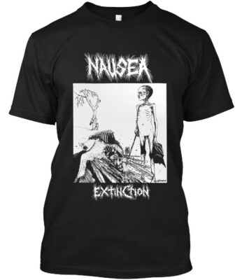 NEW Nausea Extinction American Crust Music Vintage Graphic Retro T ...