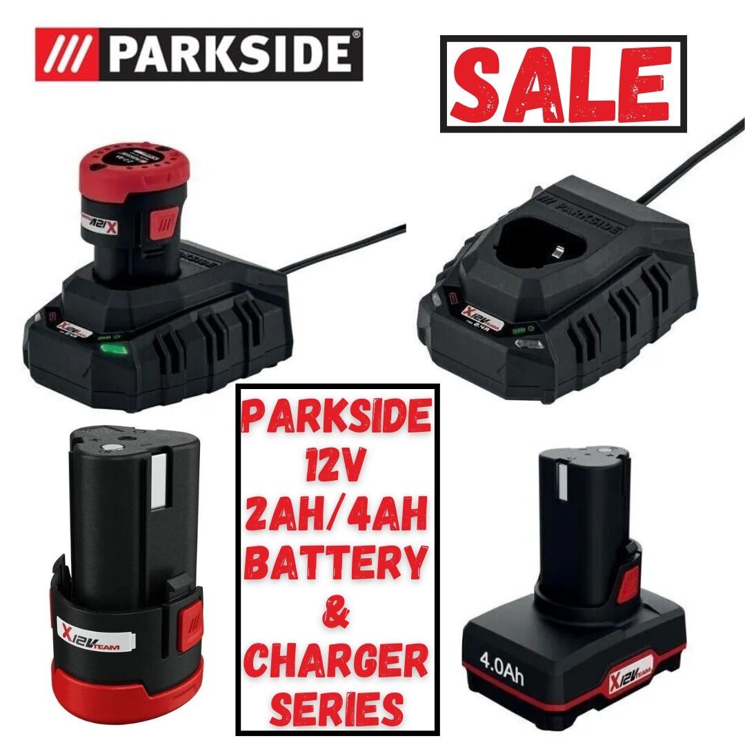 Parkside 12V 2Ah 4Ah Battery Or With Charger Fit To All X12V Team ...