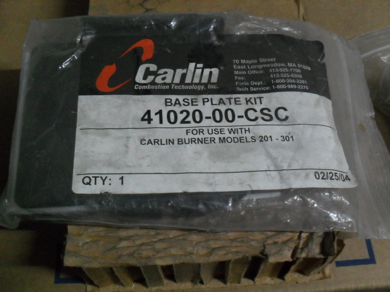 Carlin 410020-00-CSC Base plate kit for oil burner | eBay