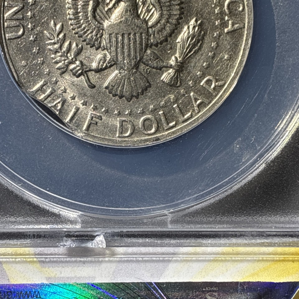 “1972-D Kennedy Half Dollar Curved Clip Error AU55 ANACS Planchet ...