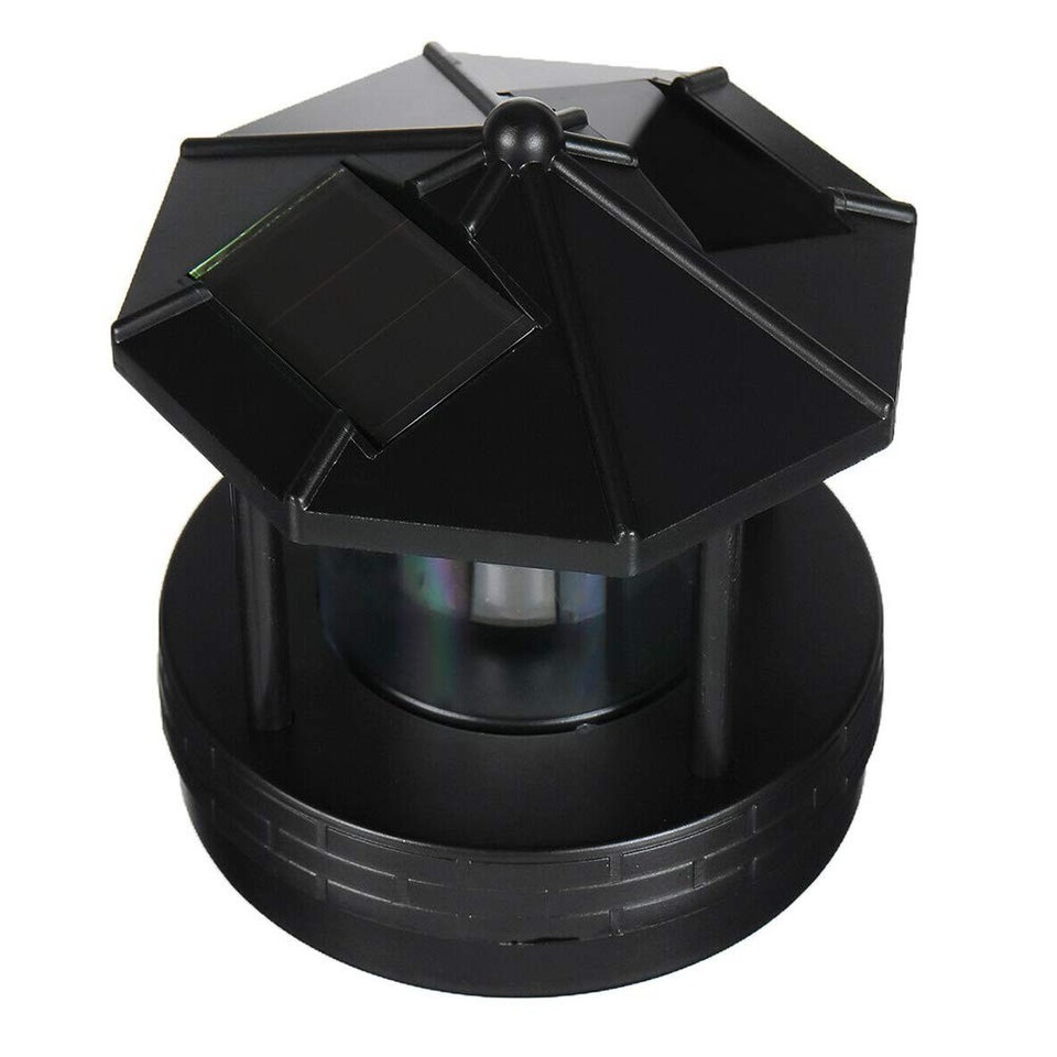 Solar Beacon Light Waterproof Led Garden Lighthouse 360 Rotating For ...