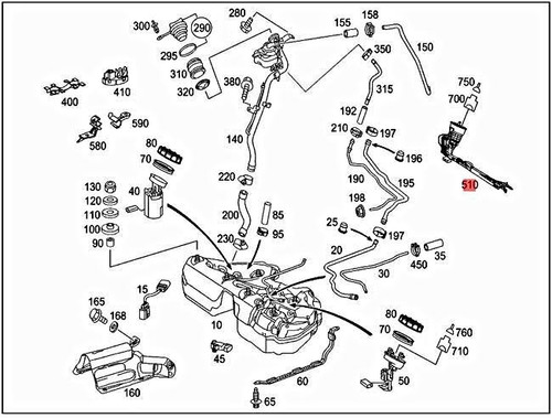 Genuine MERCEDES S211 With fuel level sensor left Tank inner module ...
