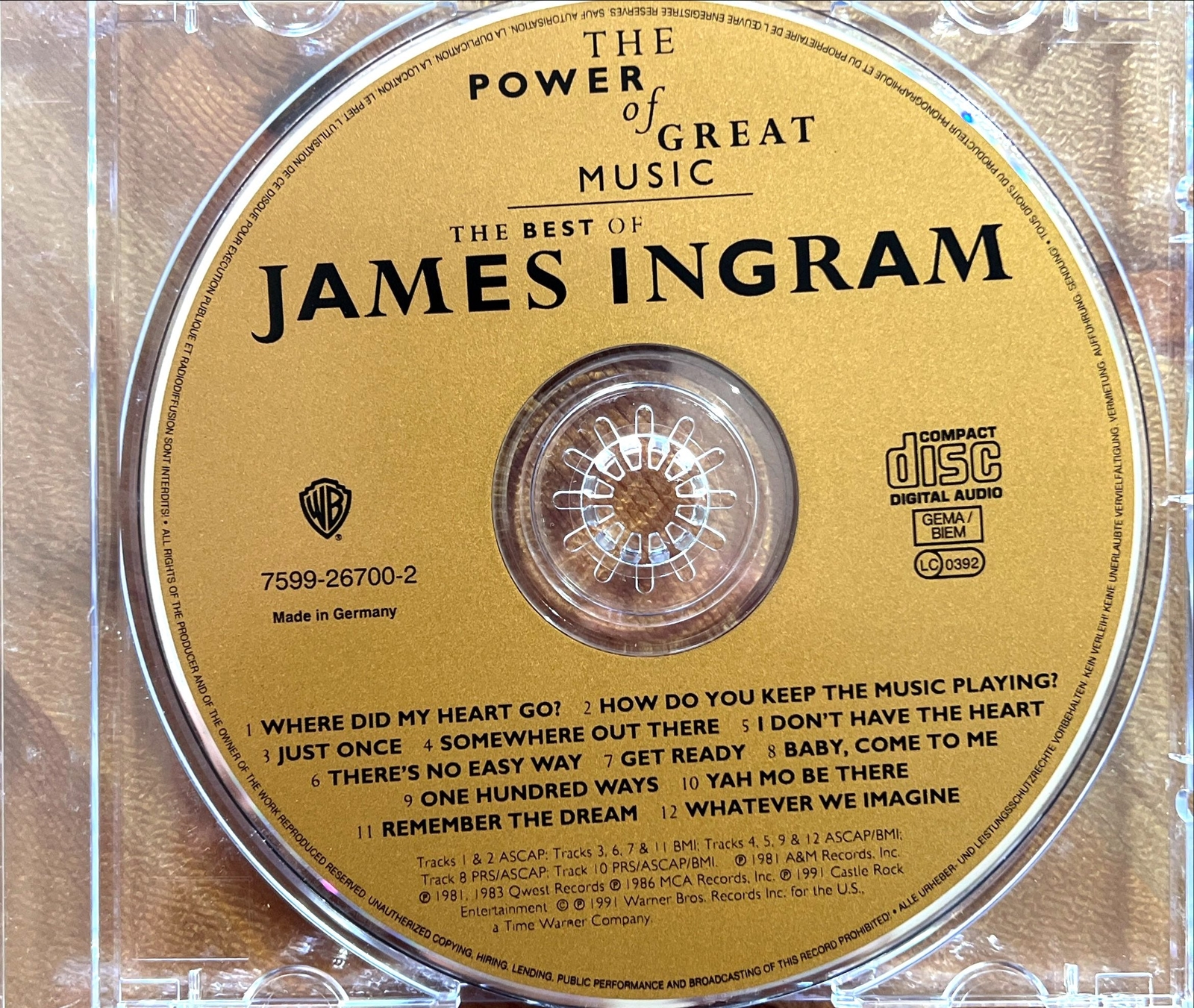 James Ingram CD Greatest Hits (The Power Of Great Music) (NM/NM) | eBay